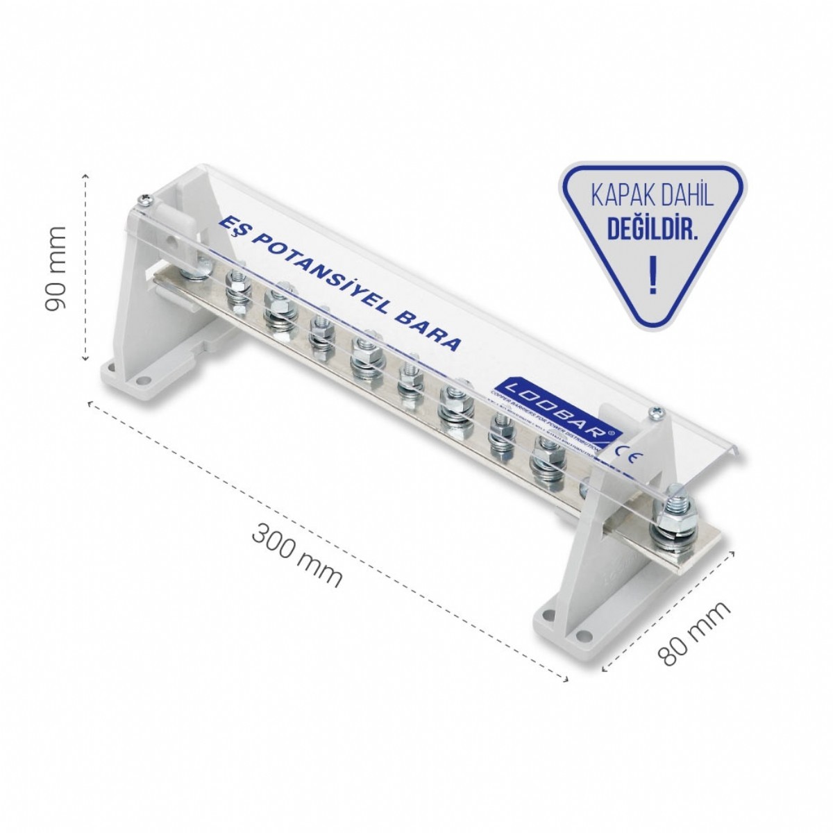 25 CM UZUNLUK | 1 KUTUP-400A (1/8 SKP,GIRIS-CIKISLI) KALAYLI BAKIR BARA ...
