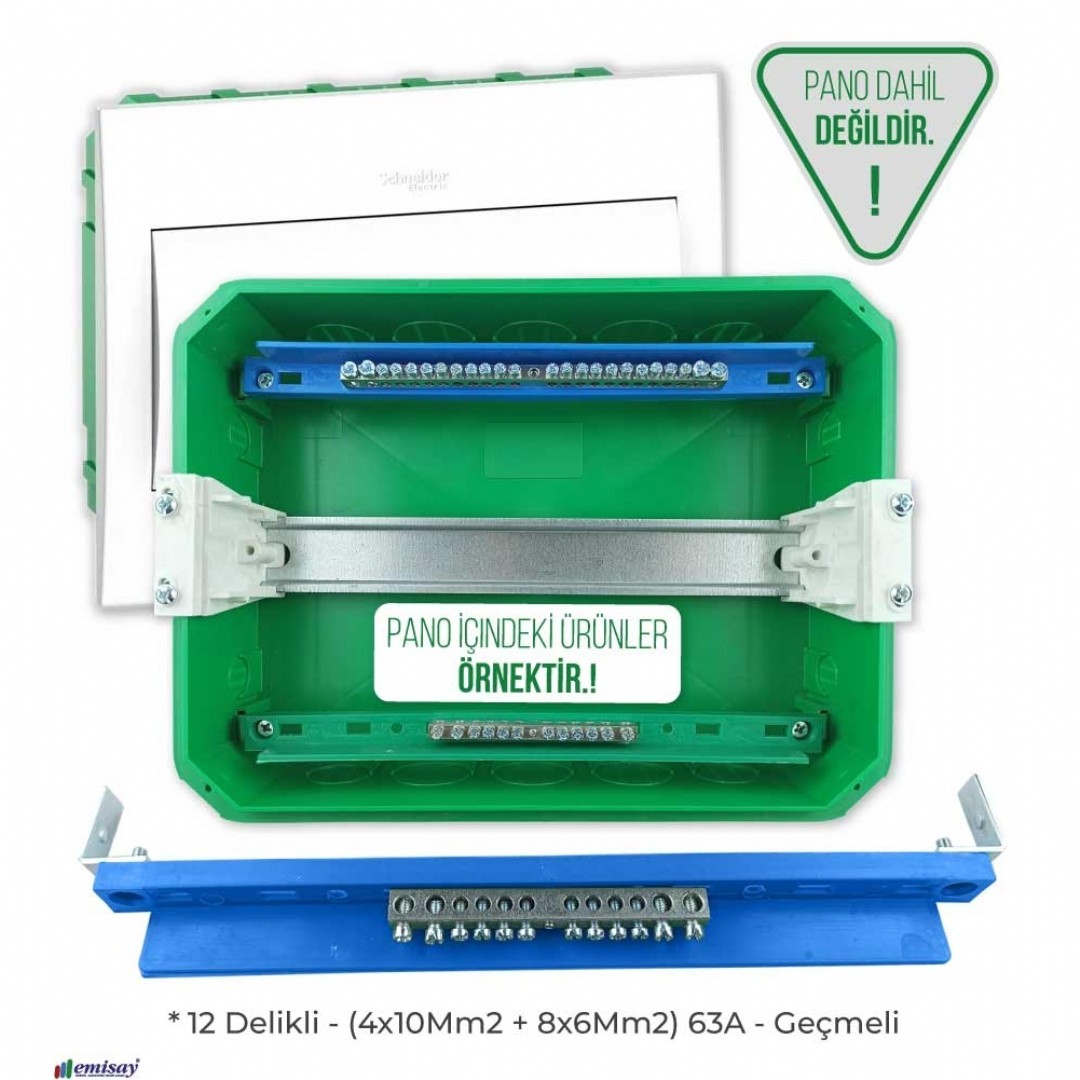 63 AMPER | 12 DELIKLI - (4x10Mm2 + 8x6Mm2) NOTR BARASI MAVI 63A ...